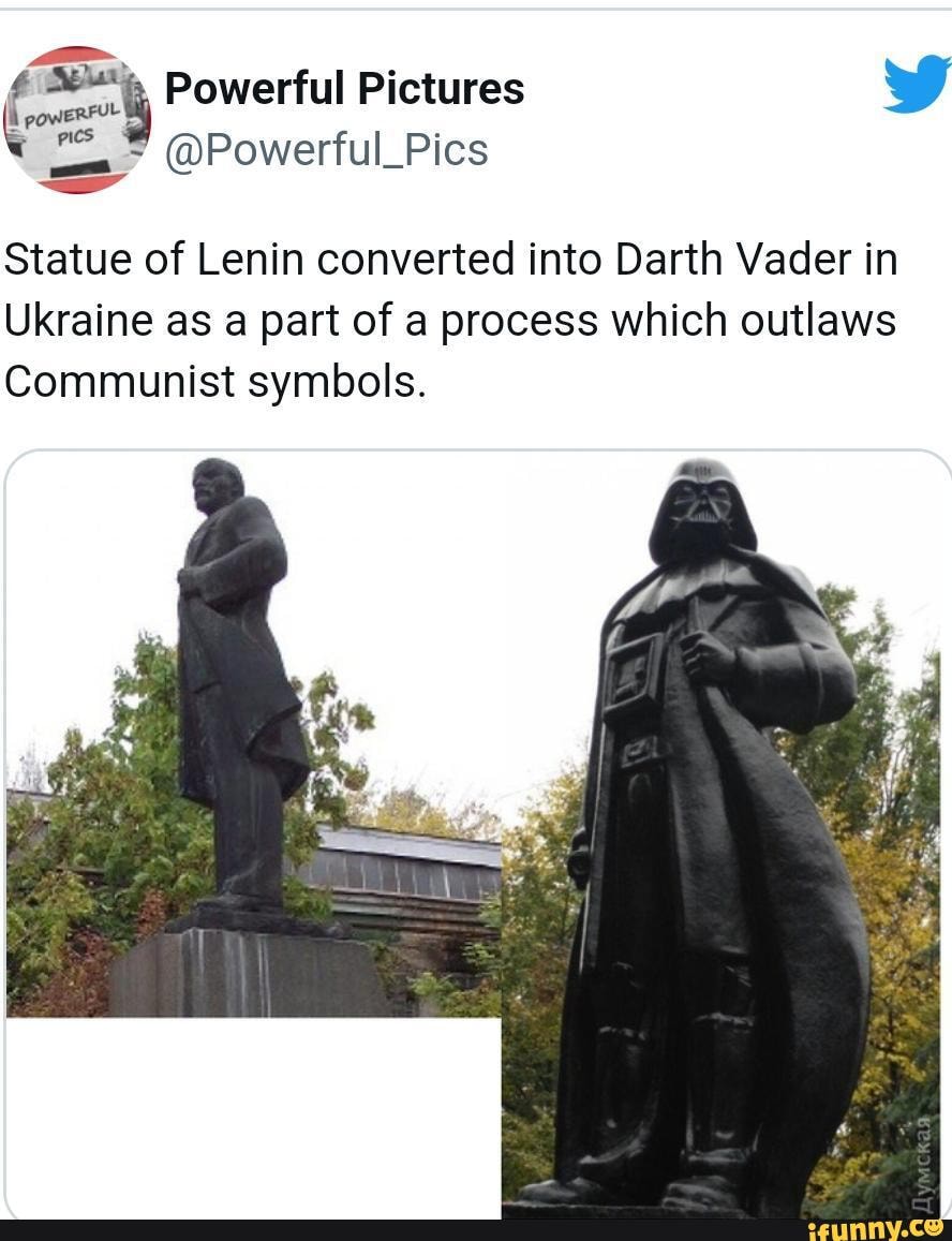 Powertul Pictures @Powerful Pics Statue of Lenin converted into Darth ...