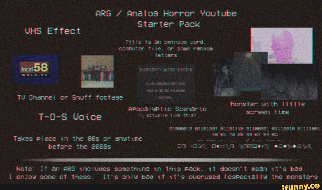 Vhs Effect Arg Analogs Horror Youtube Starter Pack Titte Is An Ominous Word Computer File Or 