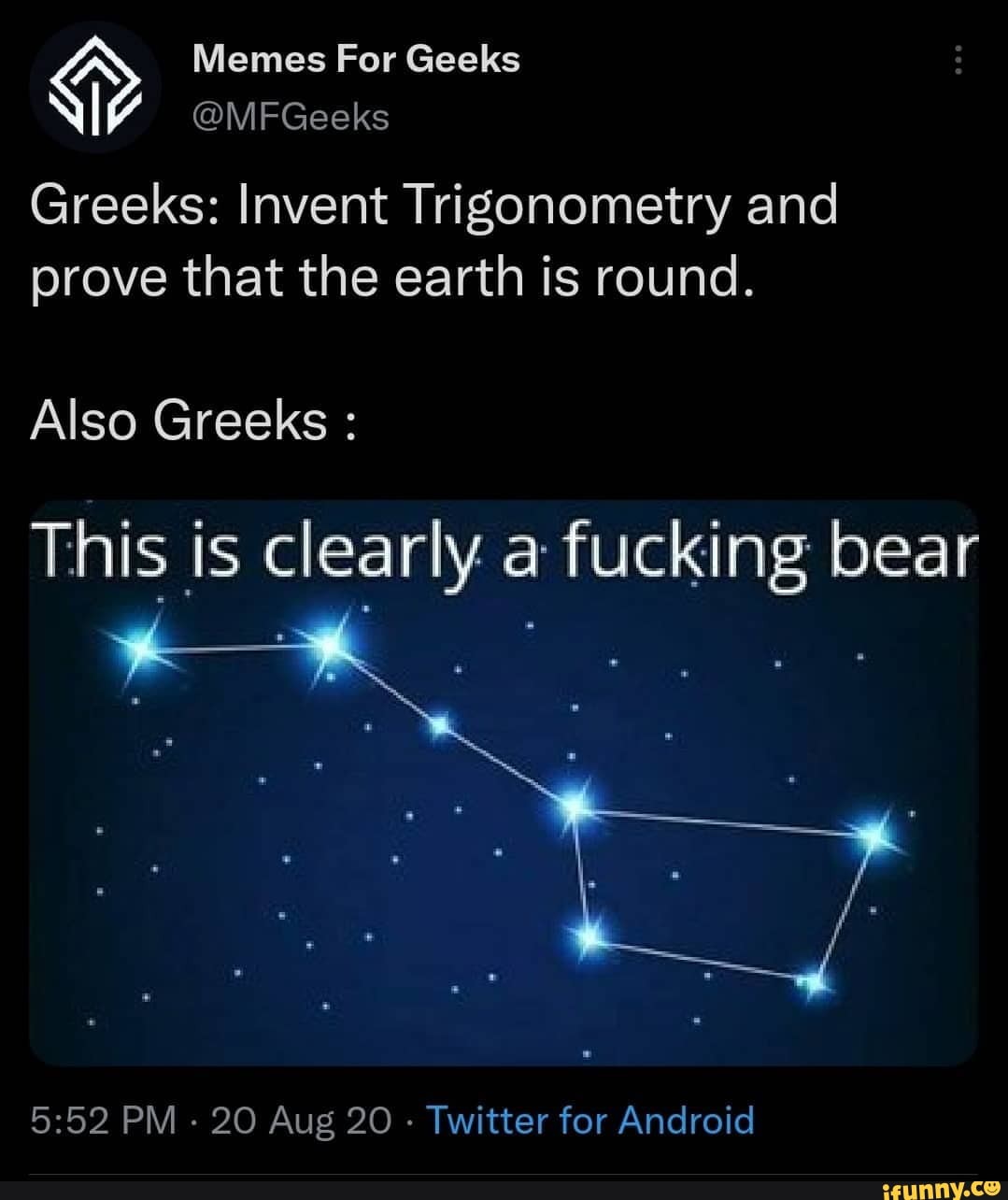 Memes For Geeks I @MFGeeks Greeks: Invent Trigonometry and prove that ...