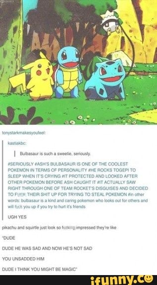 ASERIOUSLY ASH BULBASAUR IS ONE OF THE COOLEST POKEMON IN TERS OF ...