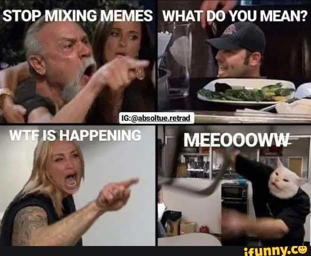 STOP MIXING MEMES WHAT OG YOU MEAN? WTF HAPPENING MEECOOWW - iFunny Brazil