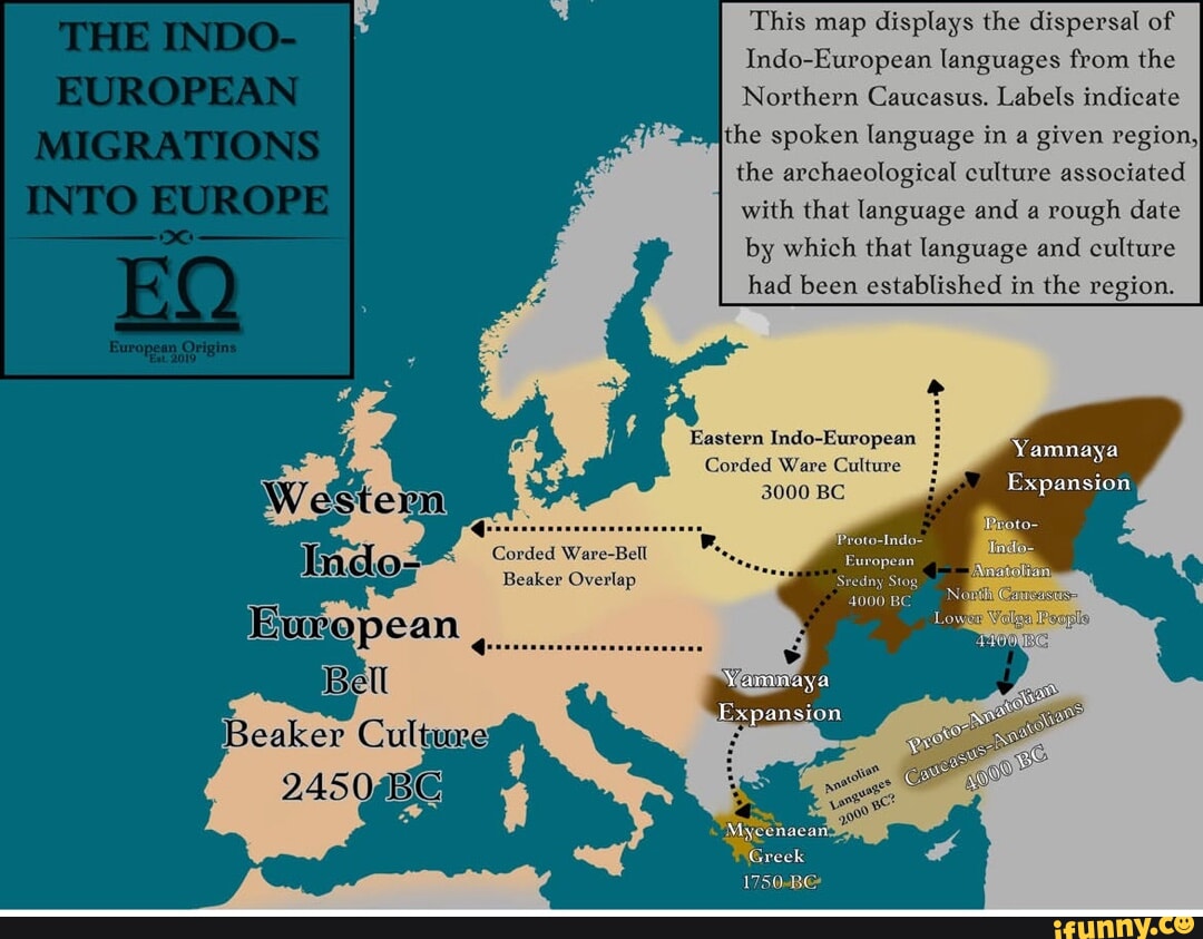 THE INDO- This map displays the dispersal of Indo-European languages ...