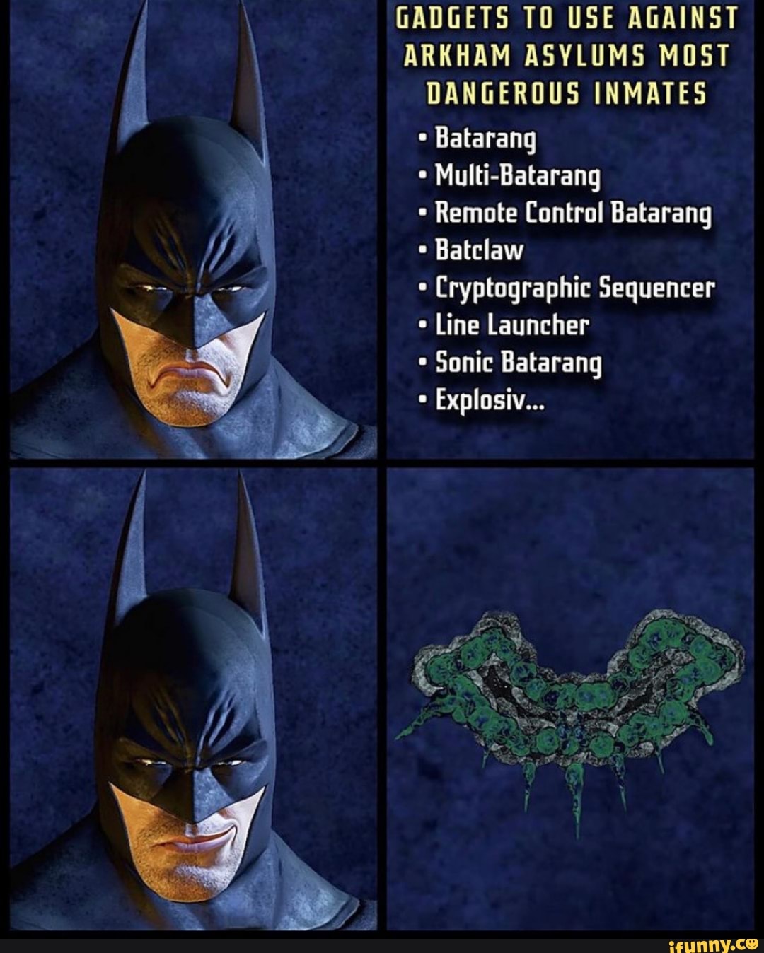 GADGETS TO USE AGAINST ARKHAM ASYLUMS MOST DANGEROUS INMATES Batarang ...