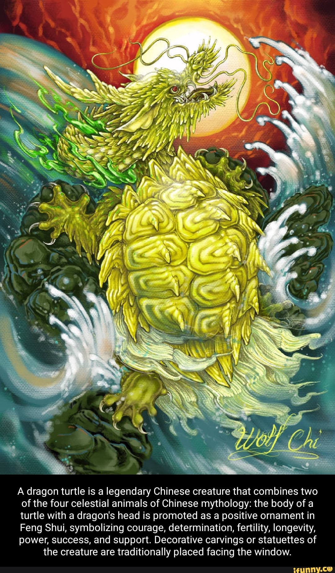 Dragon turtle is a legendary Chinese creature that combines two of the ...