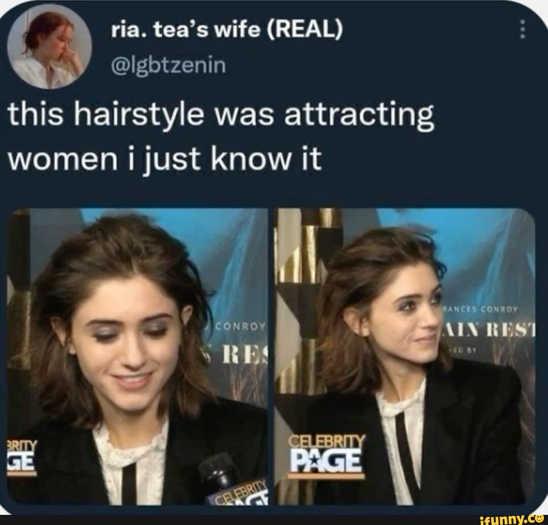 Ria. tea's wife (REAL) @lgbtzenin this hairstyle was attracting women ...