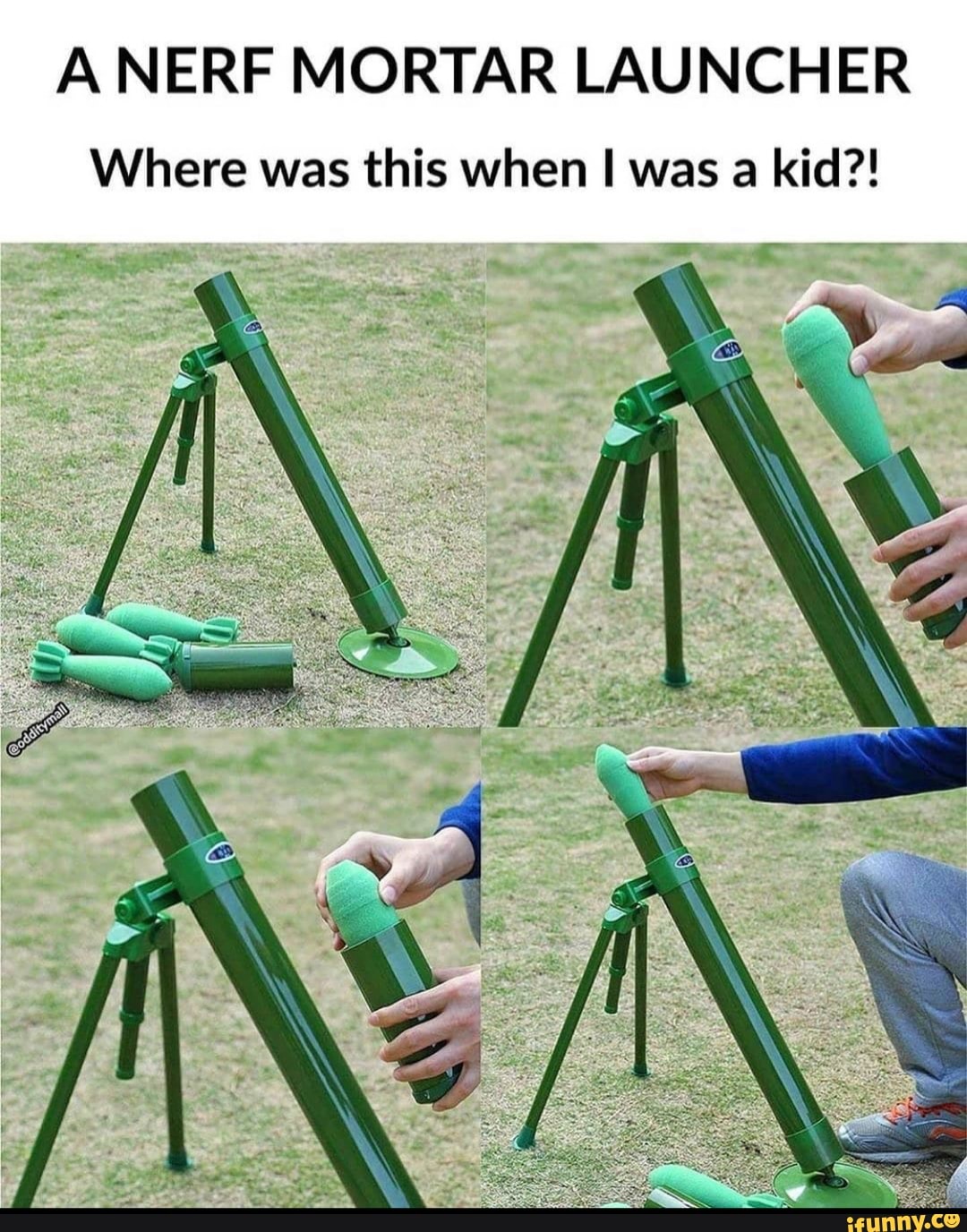A NERF MORTAR LAUNCHER Where was this when was a kid?! - iFunny