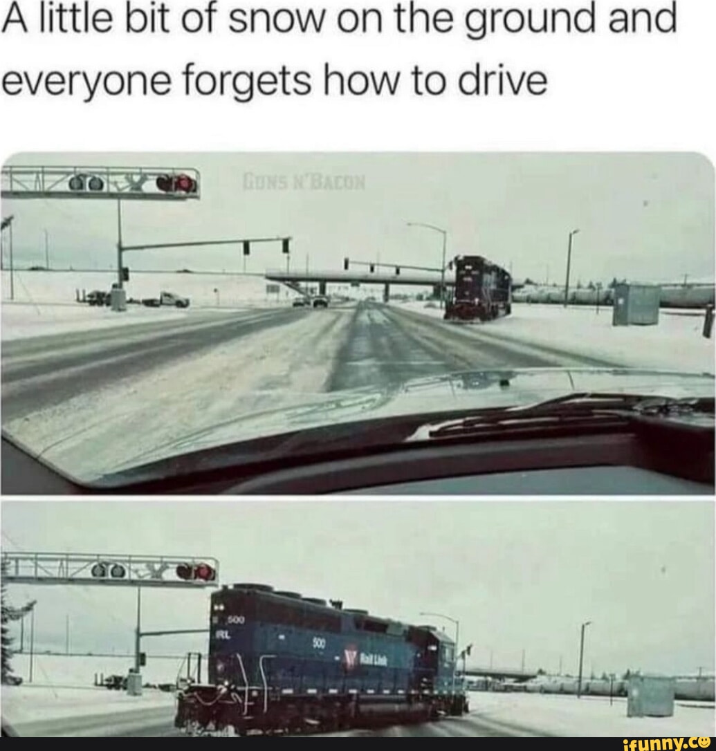 A little bit of snow on the ground and everyone forgets how to drive ...