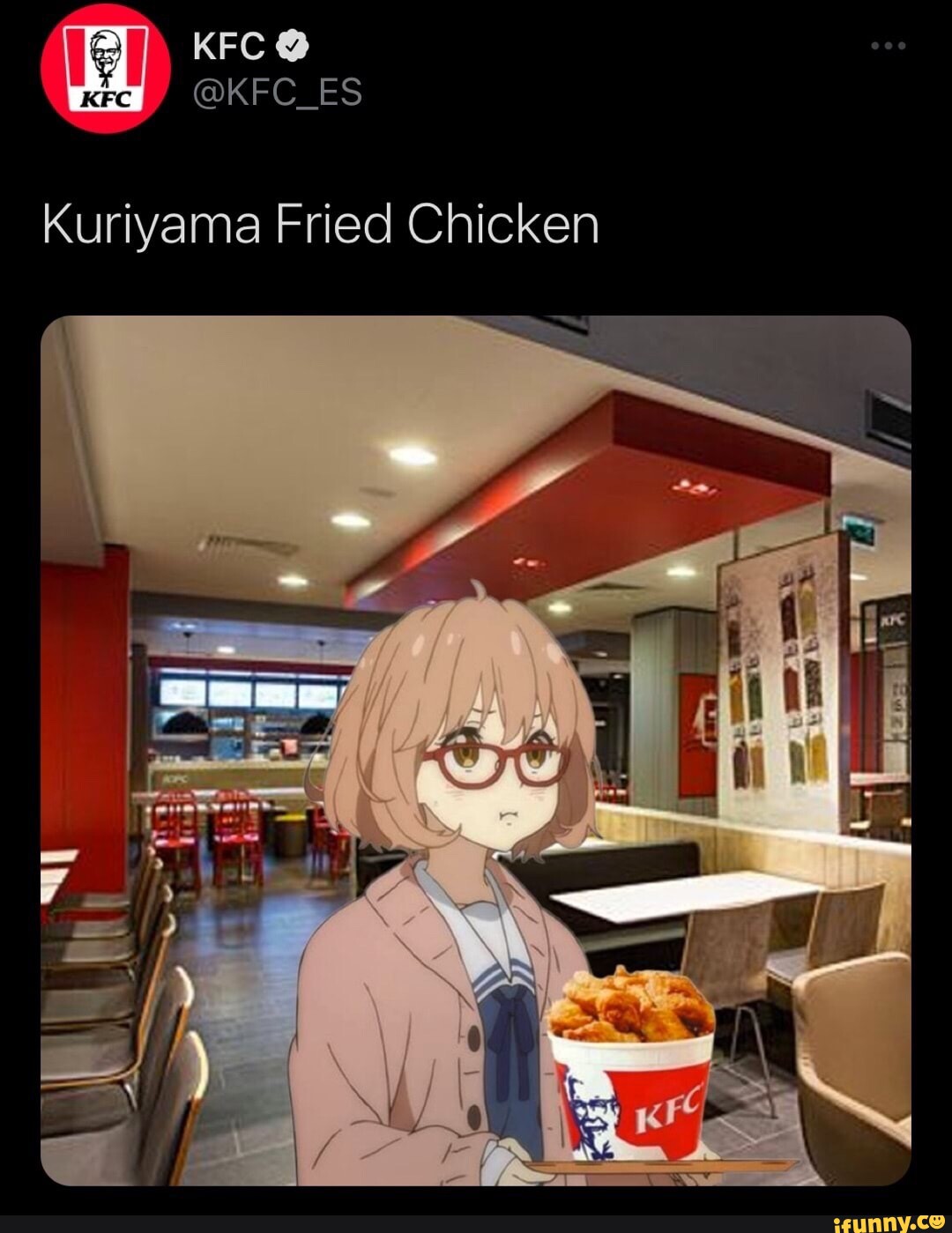 Le KFC @ KFC @KFC_ES Kuriyama Fried Chicken - iFunny