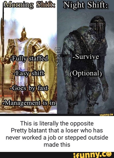 Night -Survive (Optional) This is literally the opposite Pretty blatant ...