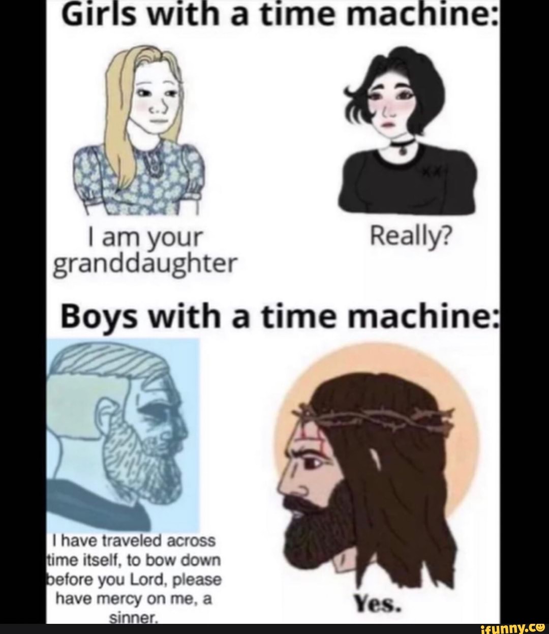 Girls with a time machine: ow I am your Really? granddaughter Boys with ...