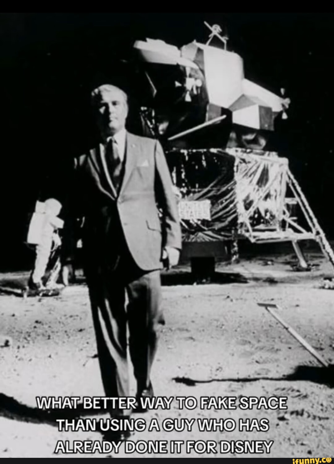 WHAT BETTER WAY TO FAKE SPACE THAN USING A GUY WHO HAS ALREADY DONE IT ...