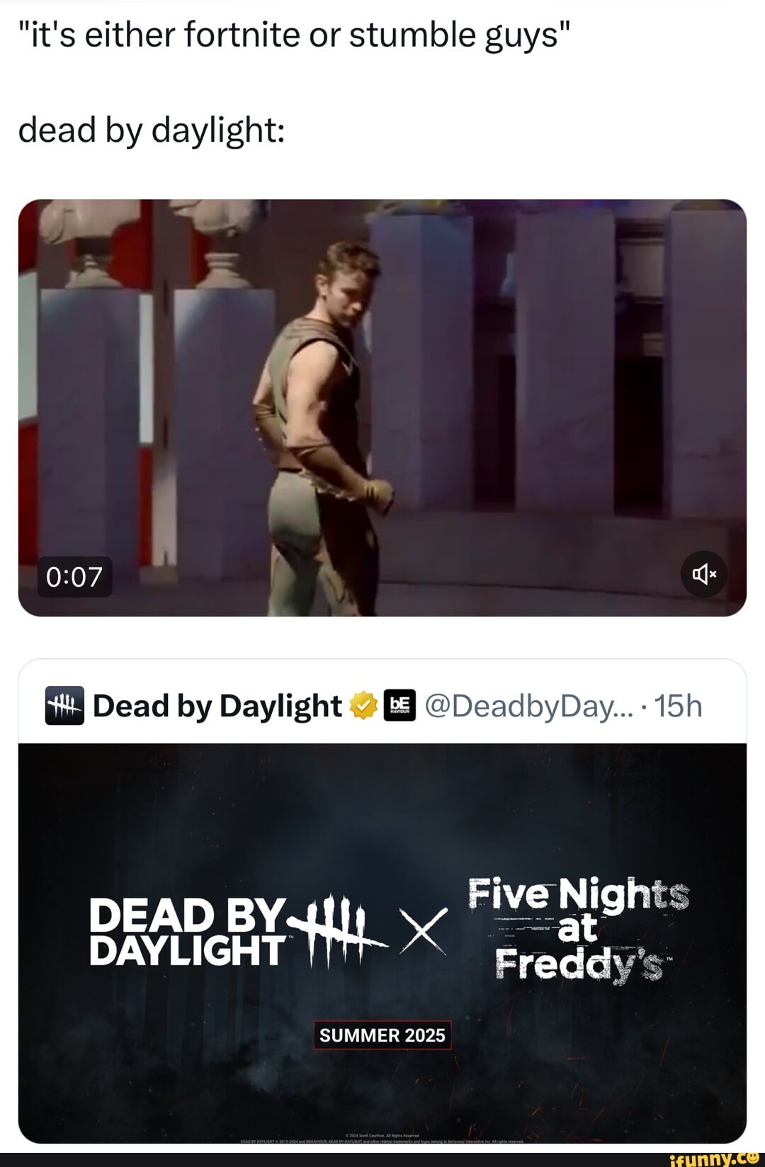 "it's either fortnite or stumble guys" dead by daylight: Dead by ...