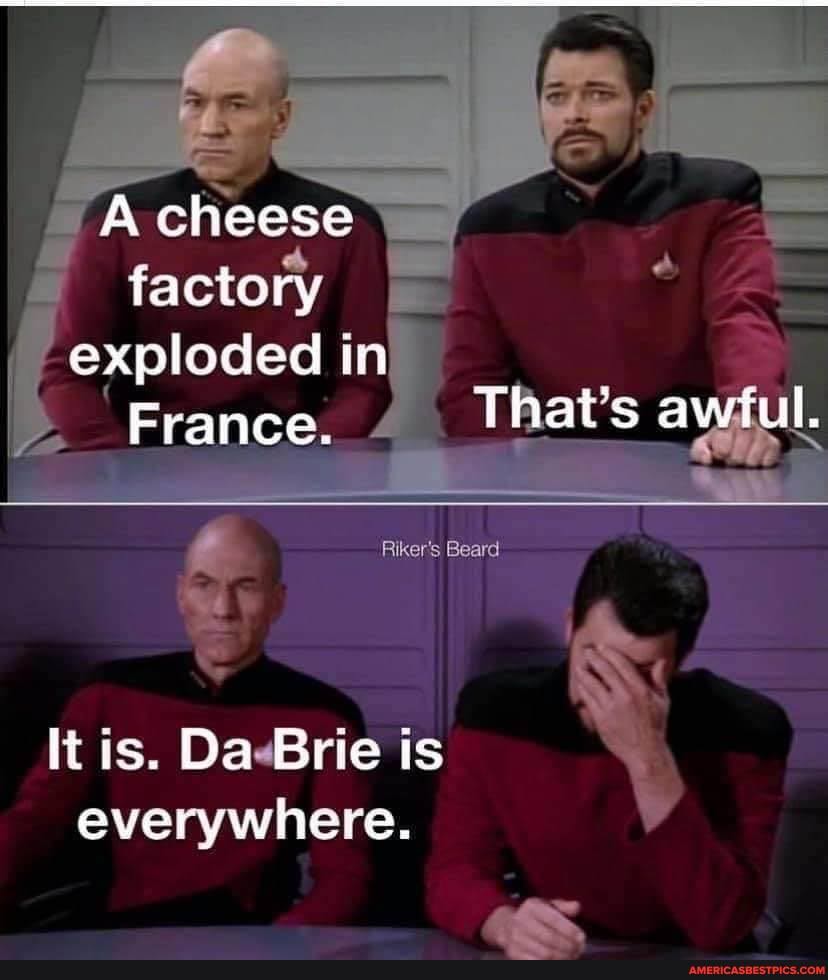 Cheese factory exploded France. That's awiul. Piker's Beard It is. Da ...