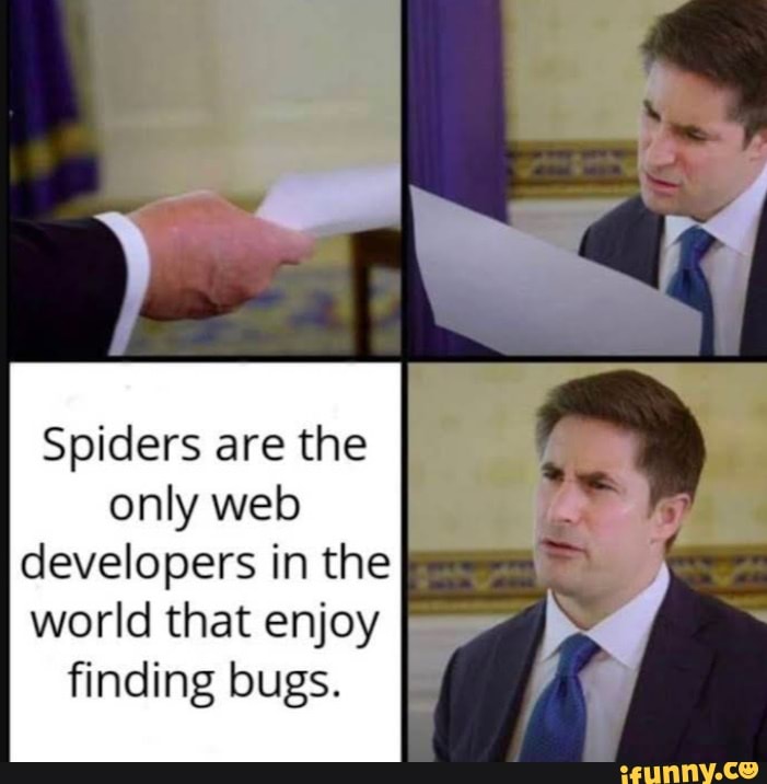 Spiders are the only web developers in the world that enjoy finding ...