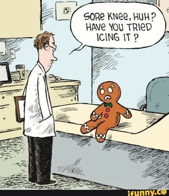 Try Windex - sore KNee, HUH HAVe YOU TRIED ICING IT - iFunny