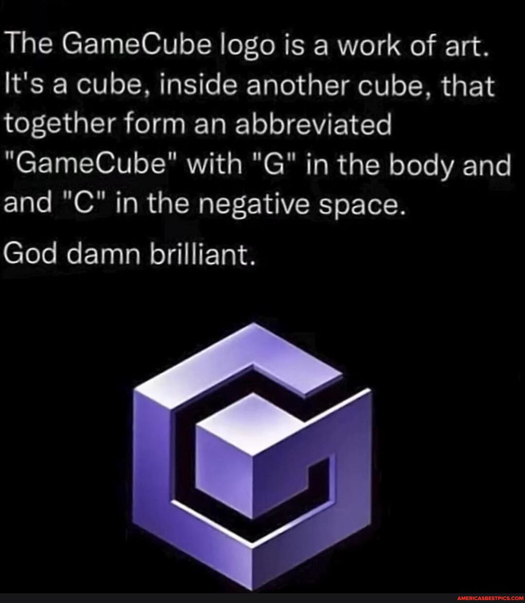 Who remembers? - The GameCube logo is a work of art. It's a cube ...