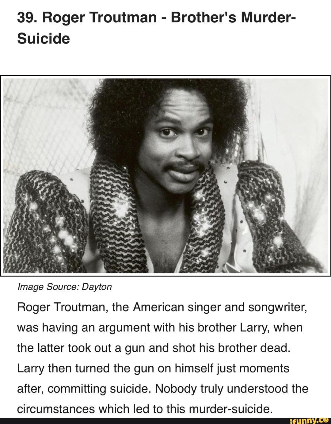 39. Roger Troutman - Brother's Murder- Suicide Image Source: Dayton ...