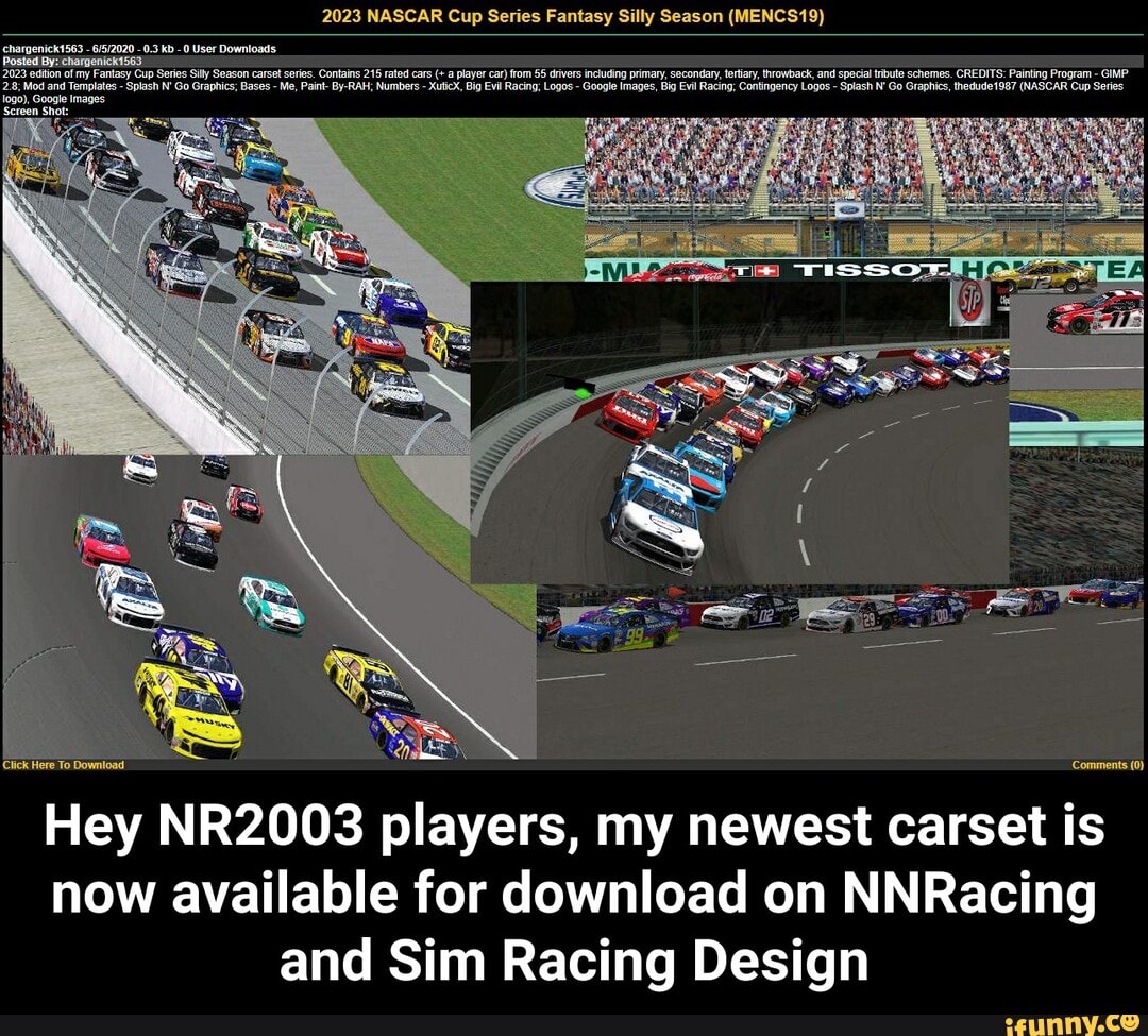 Click Here To. Hey NR2003 players, my newest carset is now available ...