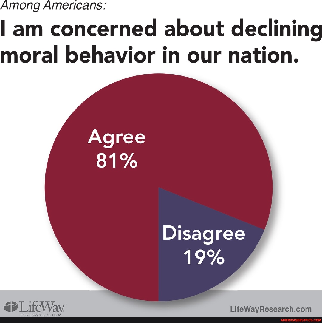 Among Americans: I am concerned about declining moral behavior in our ...