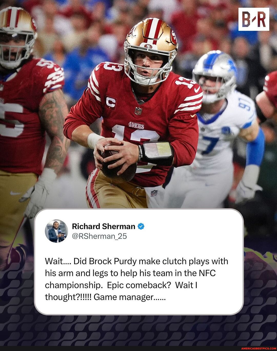 Richard Sherman brings attention to Brock Purdy being called a “game ...
