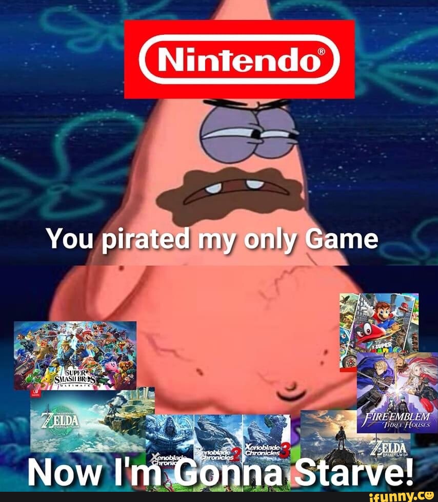 Nintendo SS You pirated my only Game ELDA Now I'm' "Gonna Starve! - iFunny