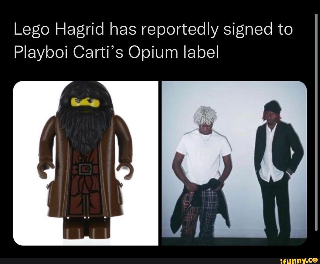 Lego Hagrid has reportedly signed to Playboi Carti's Opium label - iFunny