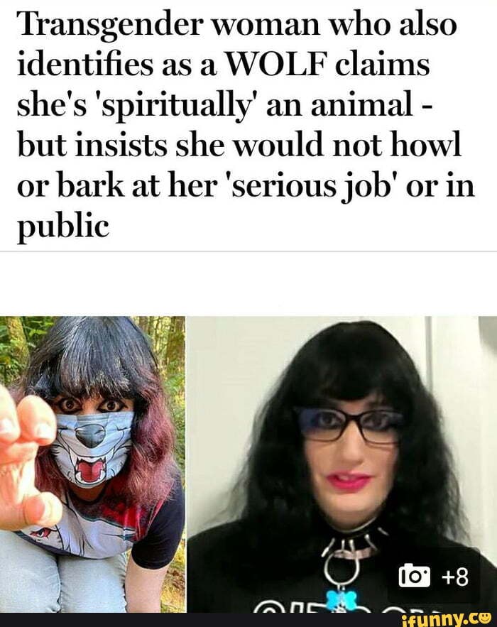 Transgender woman who also identifies as a WOLF claims she's ...