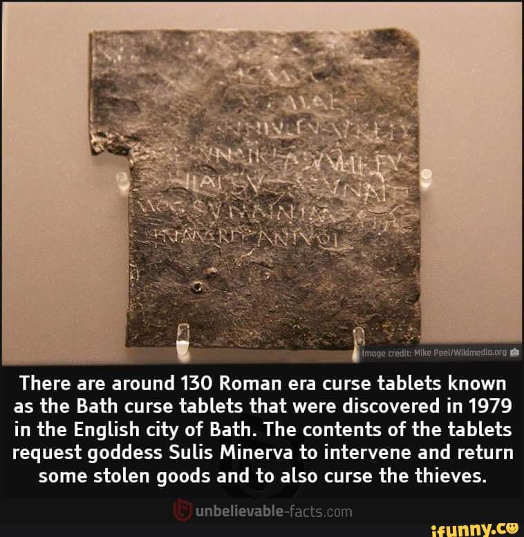 Ave credit: Mike There are around 130 Roman era curse tablets known as ...