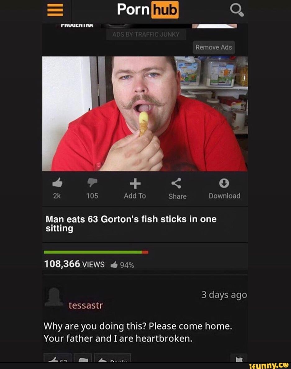 Man eats 63 Gorton's fish sticks in one sitting - iFunny