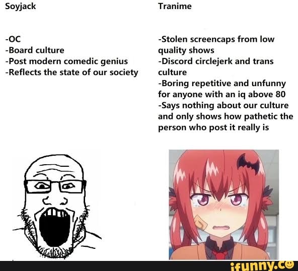 Soyjack -Board culture -Post modern comedic genius -Reflects the state ...