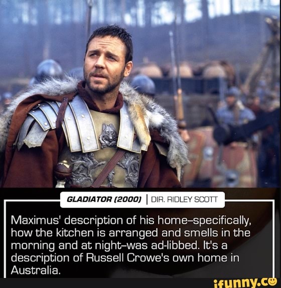 GLADIATOR (2000) I DIR. RIDLEY SCOTT Maximus' description of his home ...