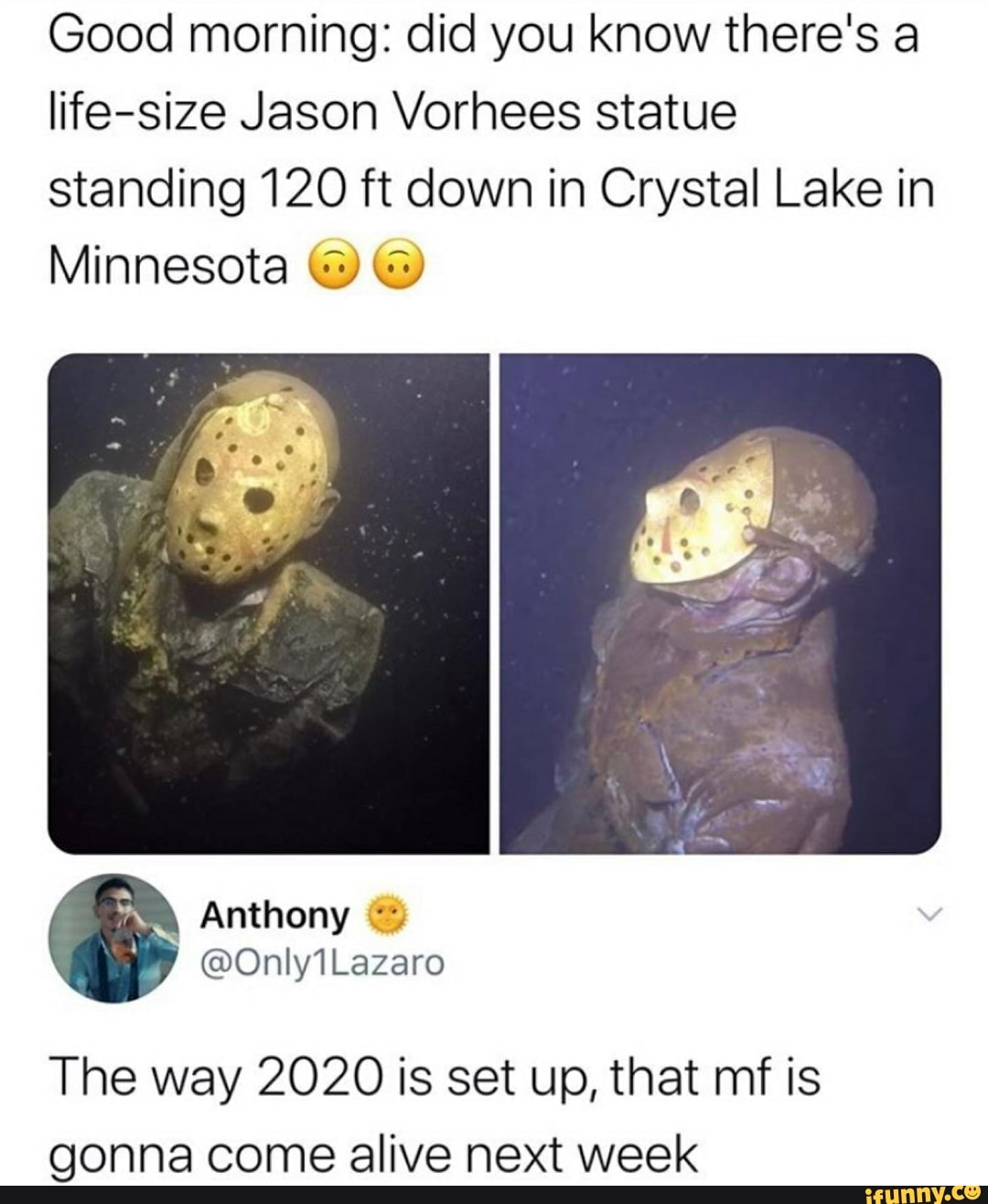 Good morning: did you know there's a life-size Jason Vorhees statue ...