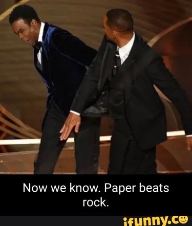 Now we know. Paper beats rock. - iFunny