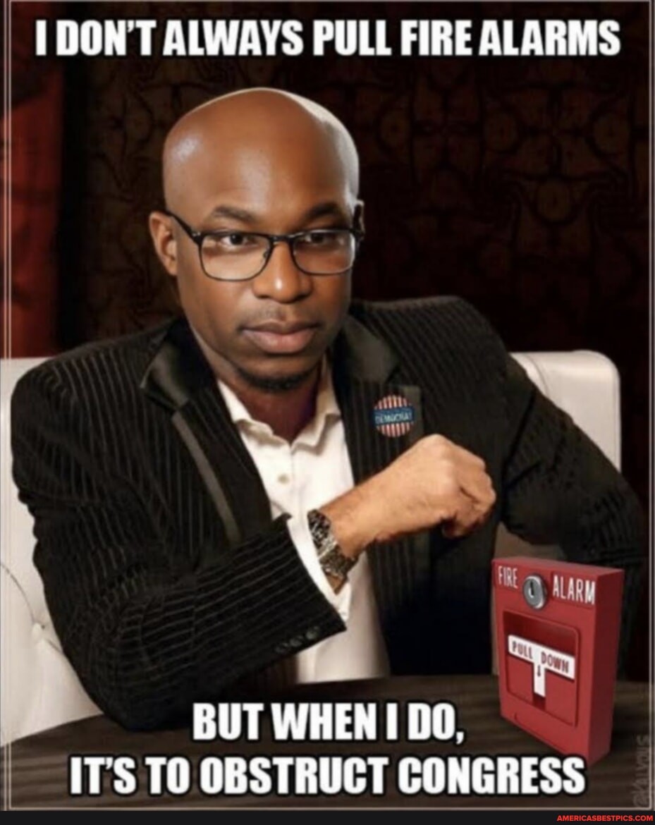 I DON'T ALWAYS PULL FIRE ALARMS BUT WHEN DO, ITS TO OBSTRUCT CONGRESS I ...