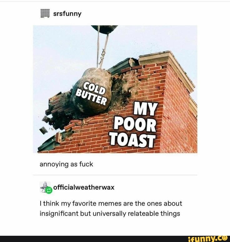 [think my favorite memes are the ones about insignificant but ...