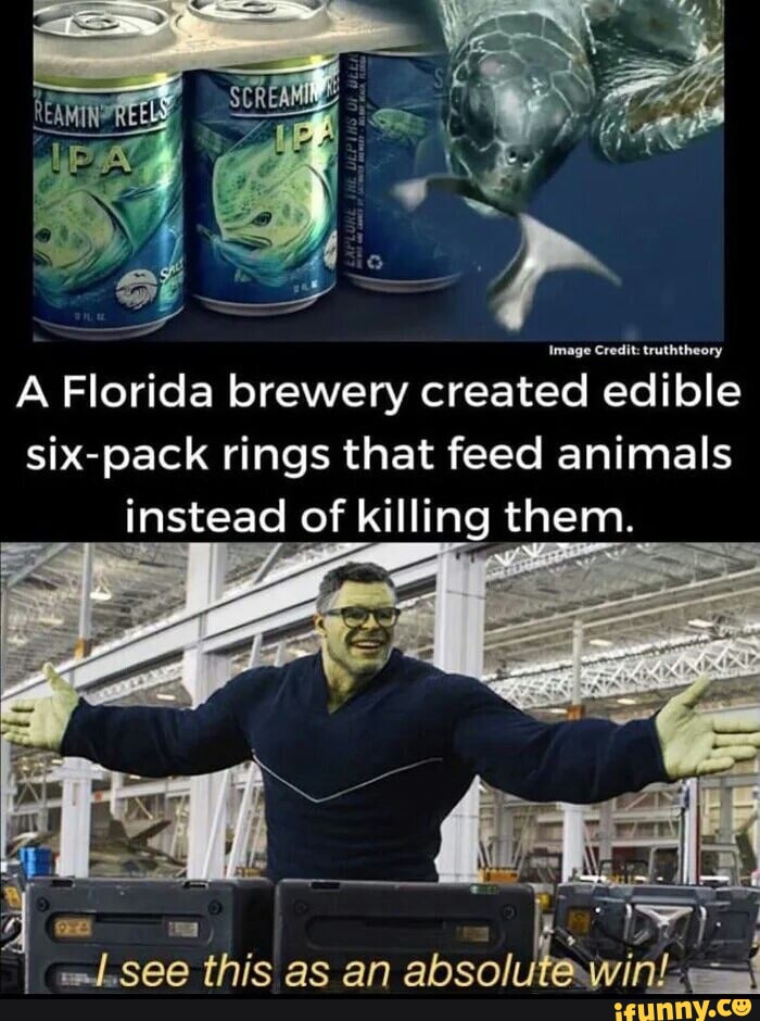 Image Credit: truththeory A Florida brewery created edible six-pack ...