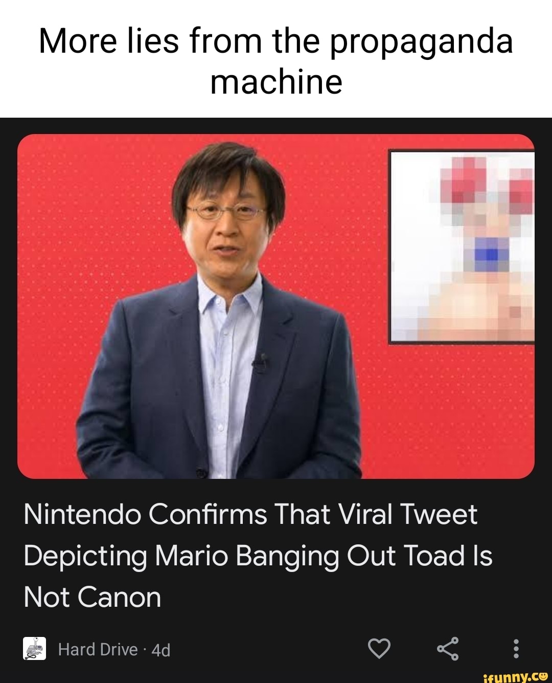 More lies from the propaganda machine Nintendo Confirms That Viral ...