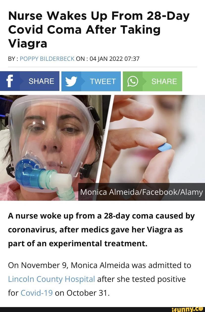 Nurse Wakes Up From 28-Day Covid Coma After Taking Viagra BY POPPY ...