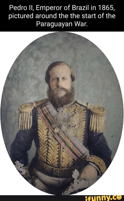 Pedro Il, Emperor of Brazil in 1865, pictured around the the start of ...