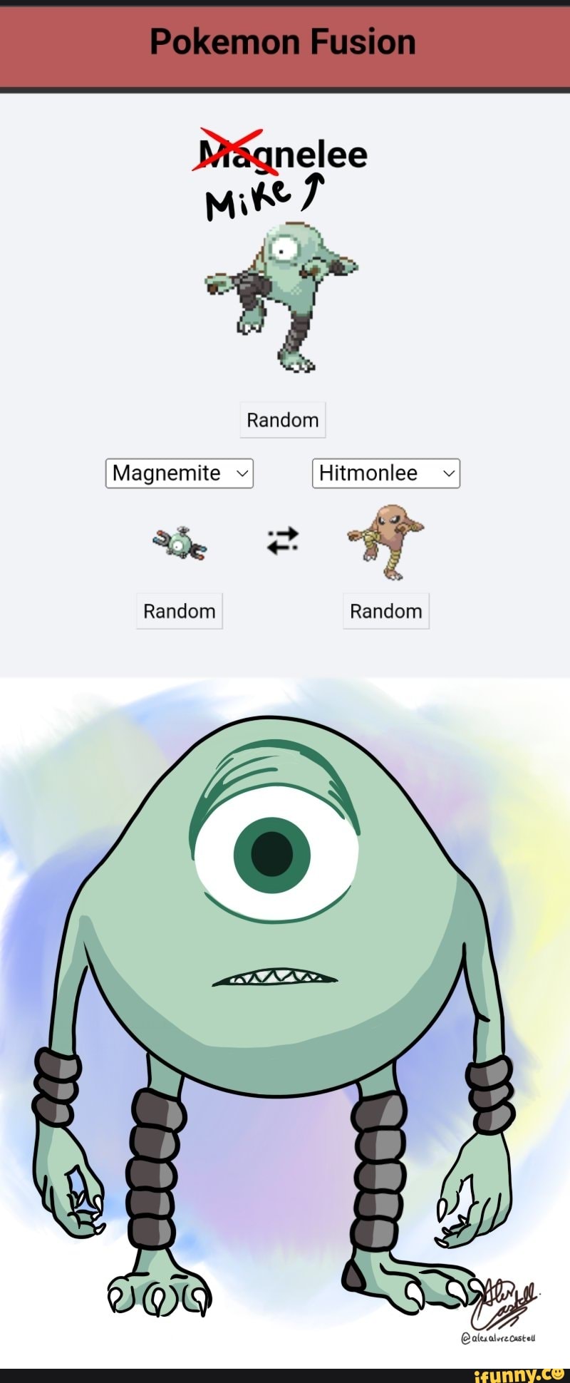 Pokemon Fusion JiSgnelee mike 7 Random Magnemite Hitmonlee sk Af Random ...
