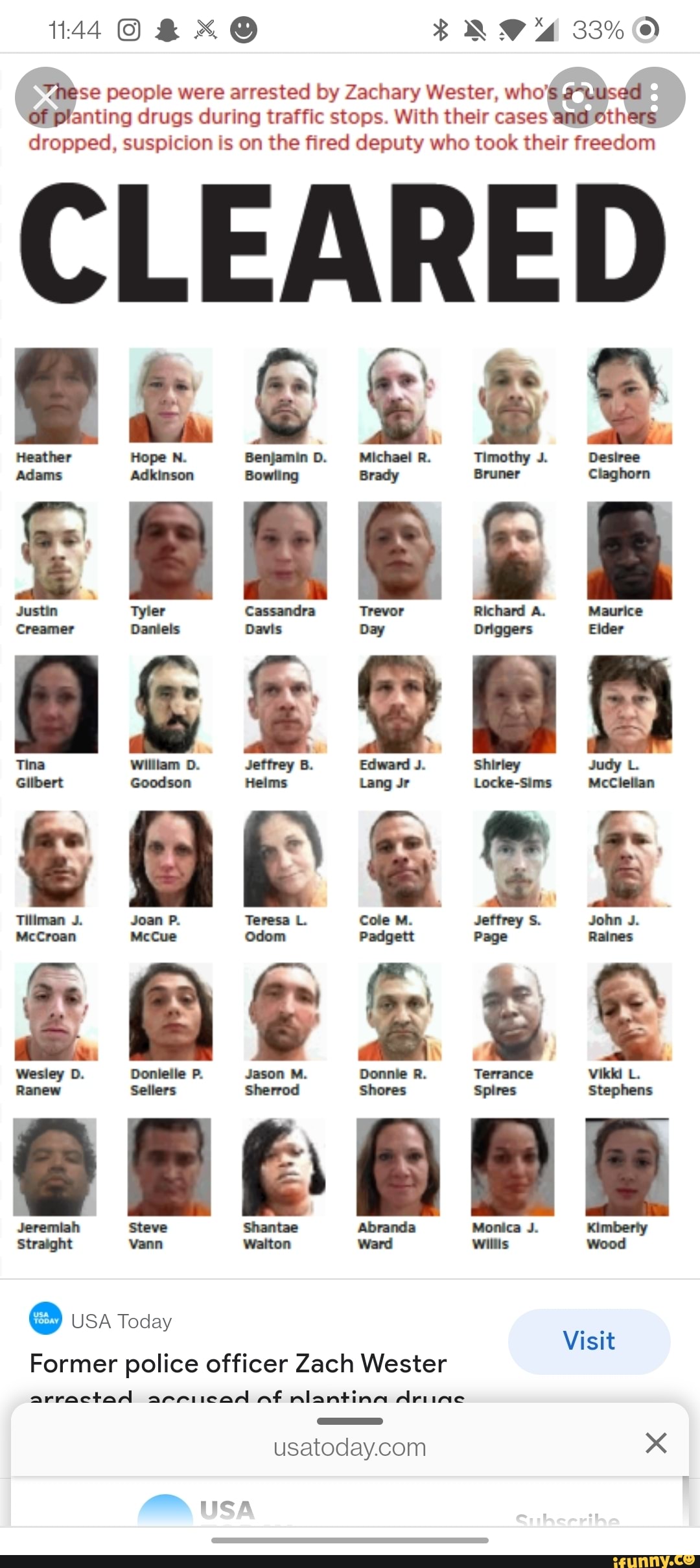 144 These people were arrested by Zachary Wester, who's of planting ...