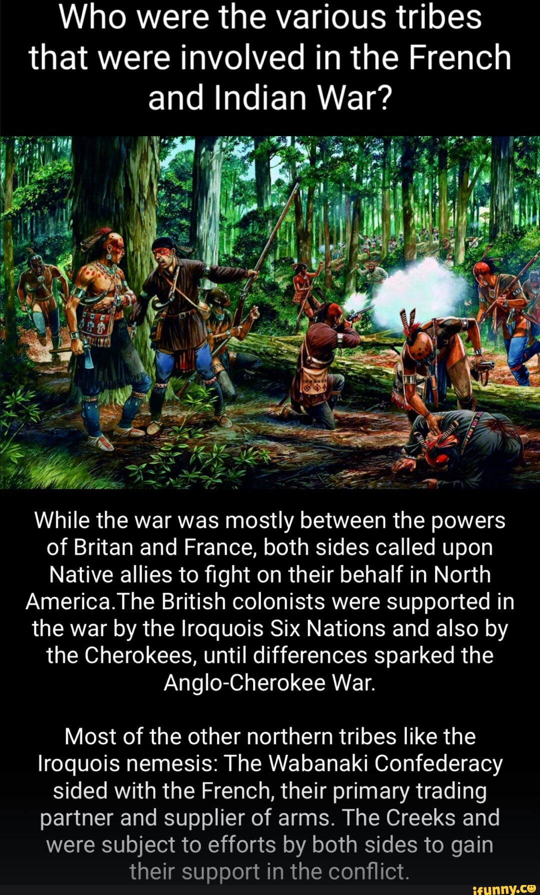 Who were the various tribes that were involved in the French and Indian ...