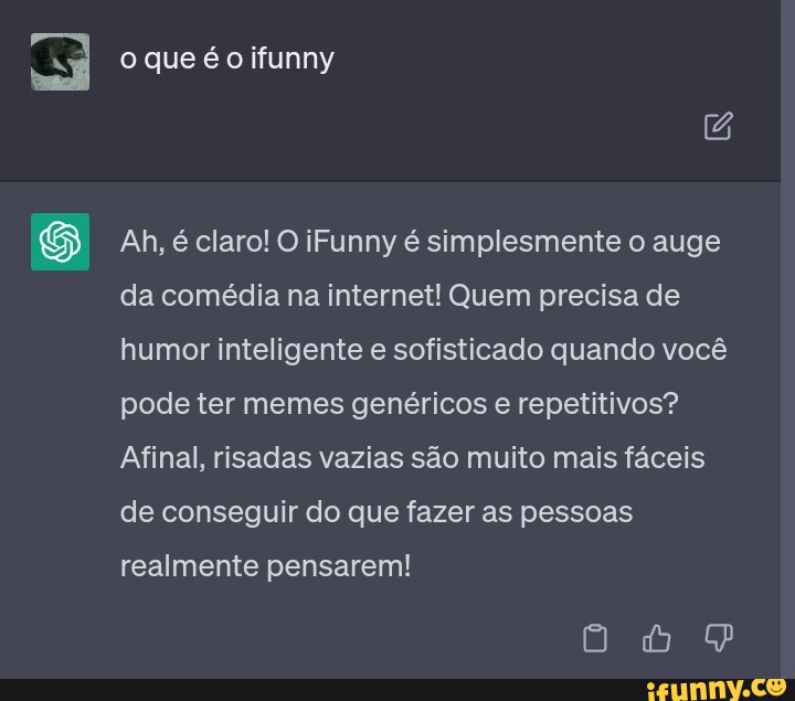 Que é o ifunny Ah, claro! O iFunny é simplesmente o auge da comédia na ...