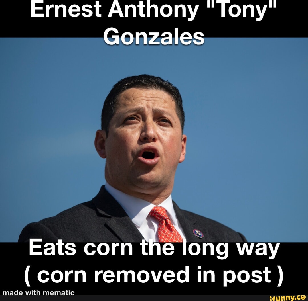 Ernest Anthony "Tony" Gonzales Eats corn the long way (corn removed in ...