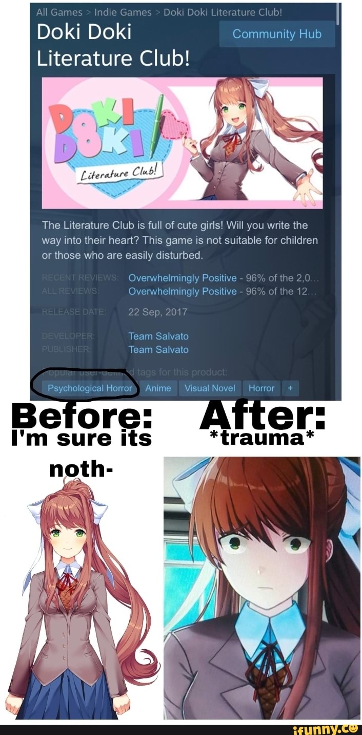 Doki Doki Community Hub Literature Club! The Literature Club is full of ...