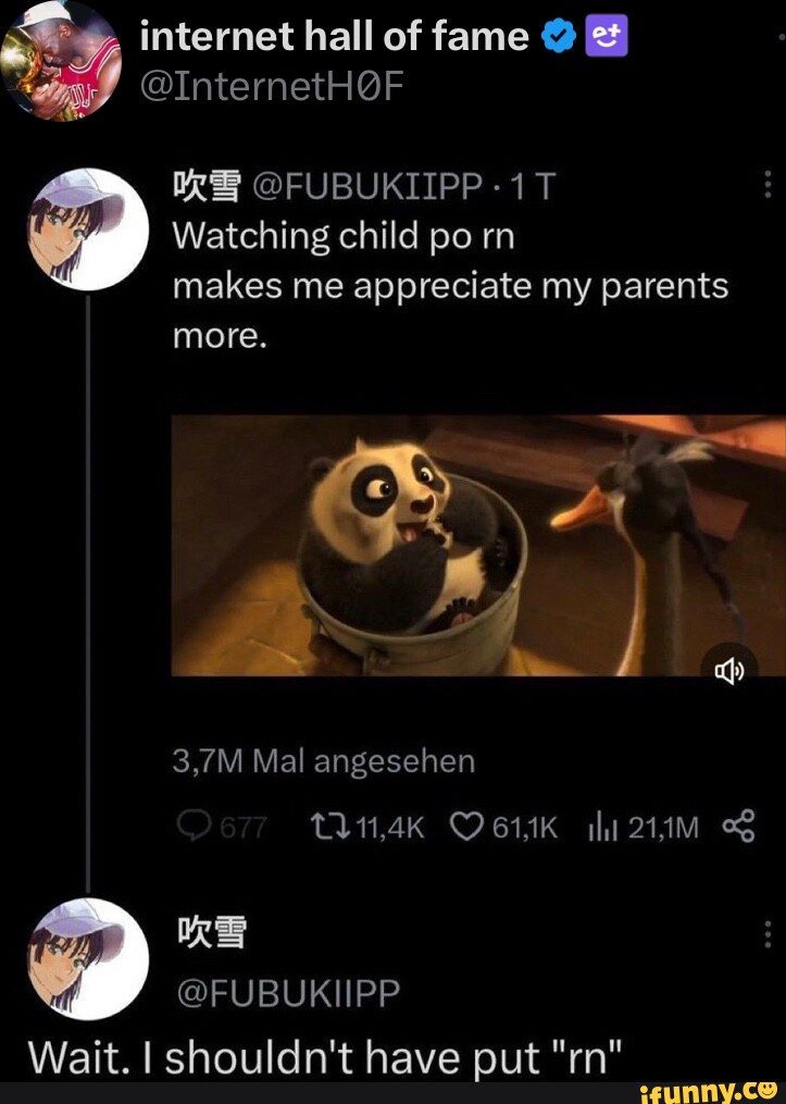 Internet hall of fame @InternetHOF @FUBUKIIPP Watching child po rn ...