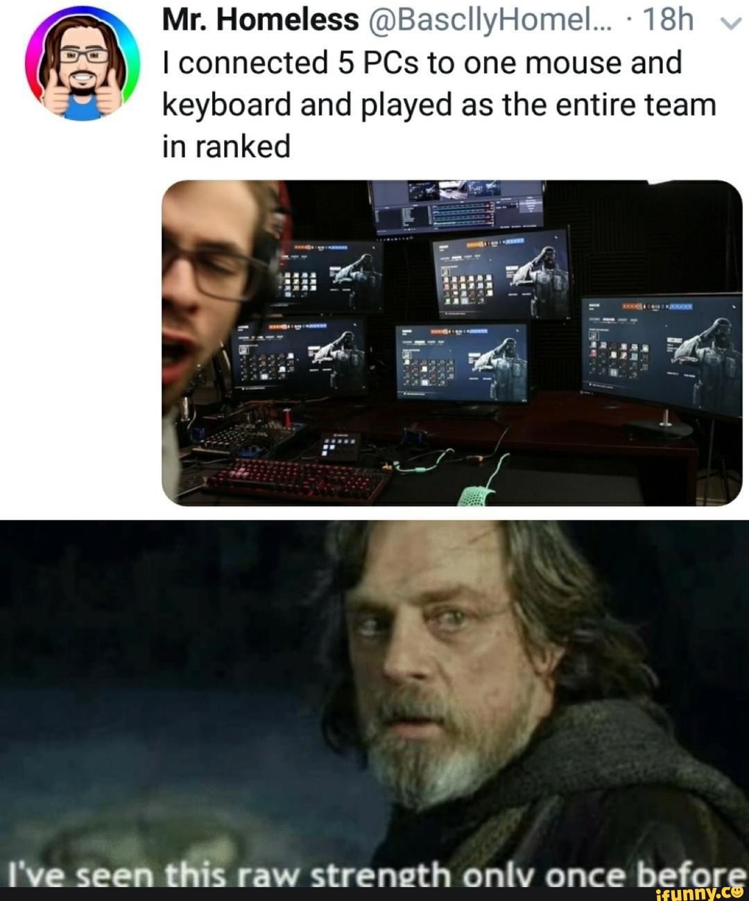 Mr. Homeless @BascllyHomel... - 18h keyboard and played as the entire ...