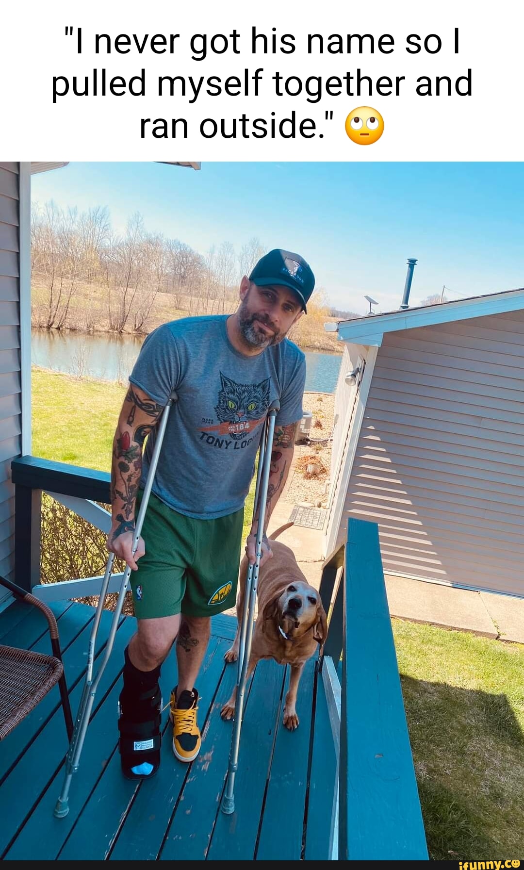 "I never got his name so I pulled myself together and ran outside ...