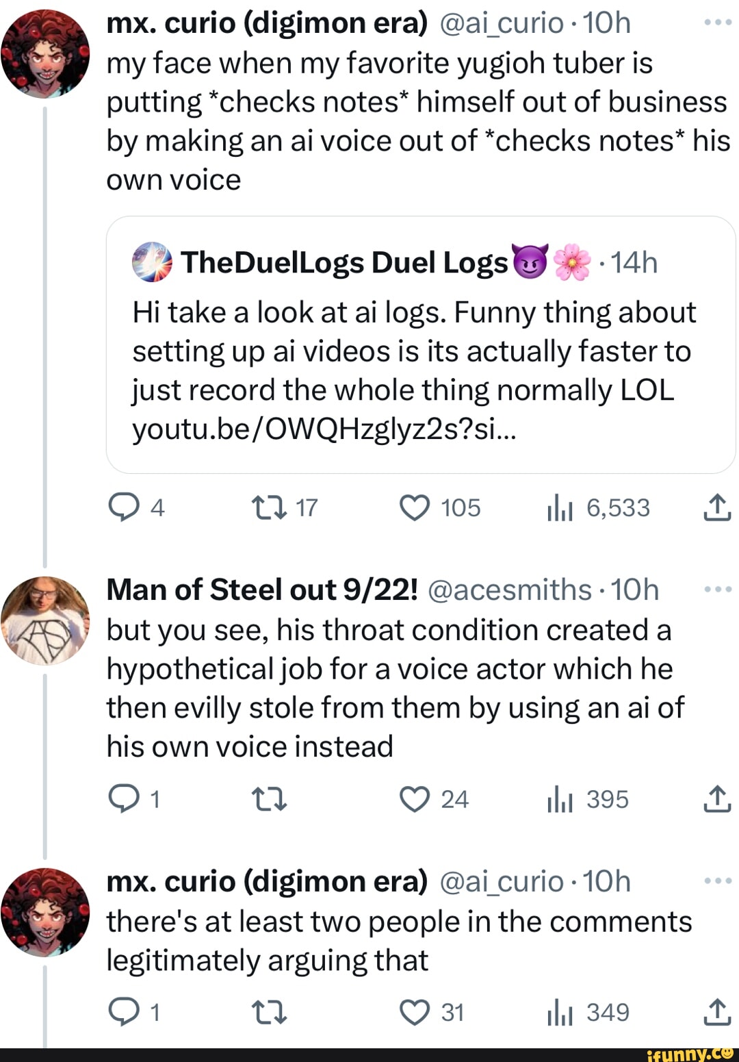 Mix. curio (digimon era) @ai_curio-10h my face when my favorite yugioh ...