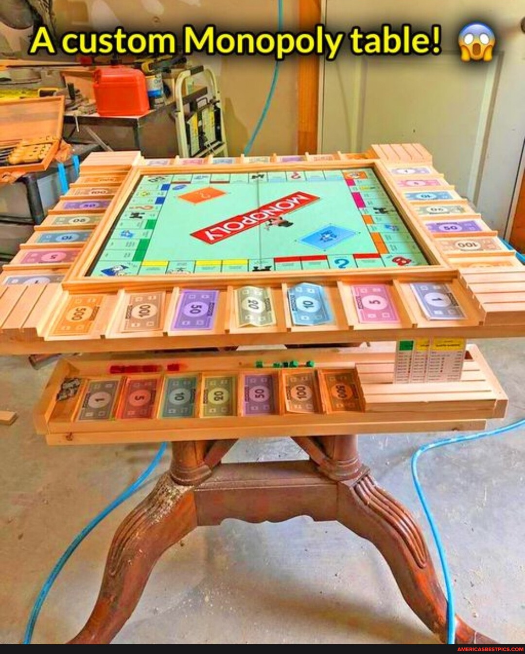 A custom Monopoly table! riel - America’s best pics and videos